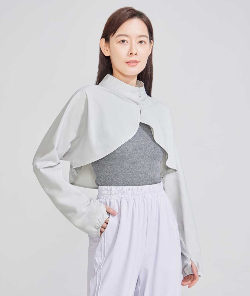 抗UV-Suptex清涼立領短版外套-女 | UV100就是防曬