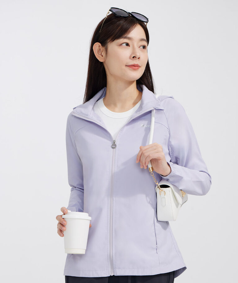 抗UV-Suptex清涼修身連帽女外套-帽可收 | UV100就是防曬