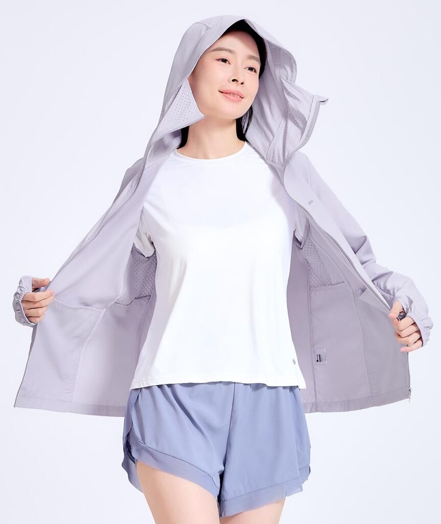抗UV-Suptex清涼透氣護臉連帽外套-女 | UV100就是防曬